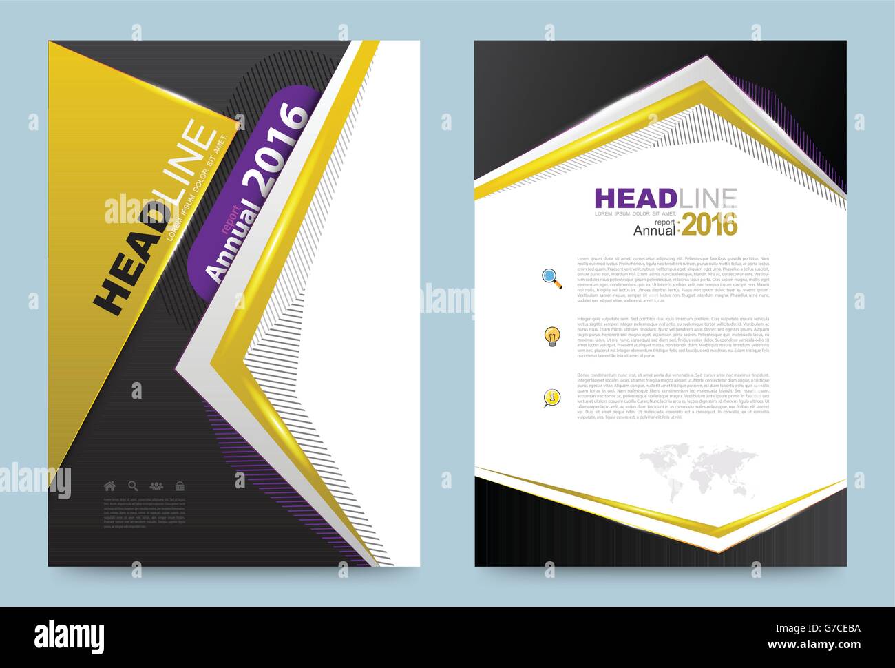 Template-Design für jährliche Bericht Flyer Broschüre Merkblatt ...