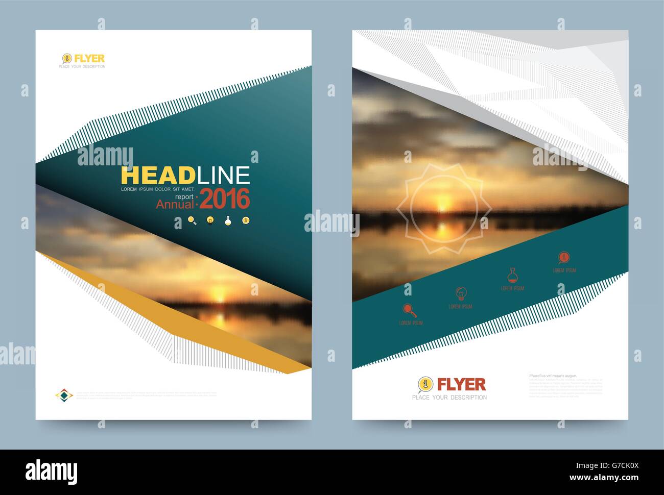 Template-Design für jährliche Bericht Flyer Broschüre Merkblatt ...