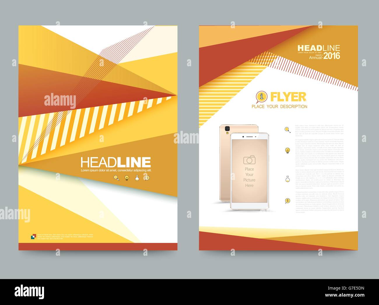 Template-Design für jährliche Bericht Flyer Broschüre Merkblatt ...