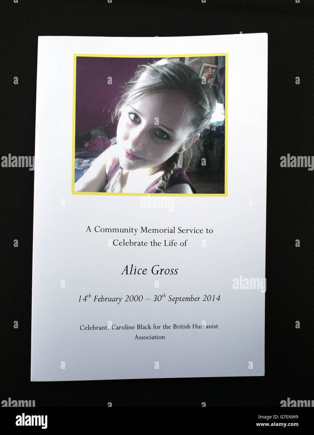 Alice gross public memorial service -Fotos und -Bildmaterial in hoher ...