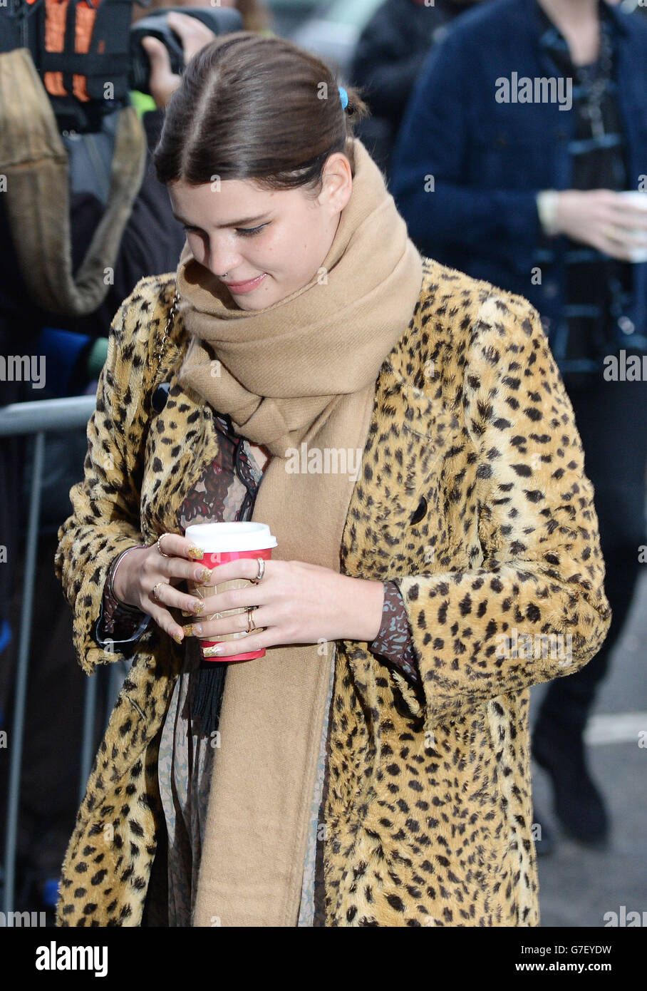 Band Aid 30 Aufnahme - London. Pixie Geldof kommt zur Aufnahme der ...