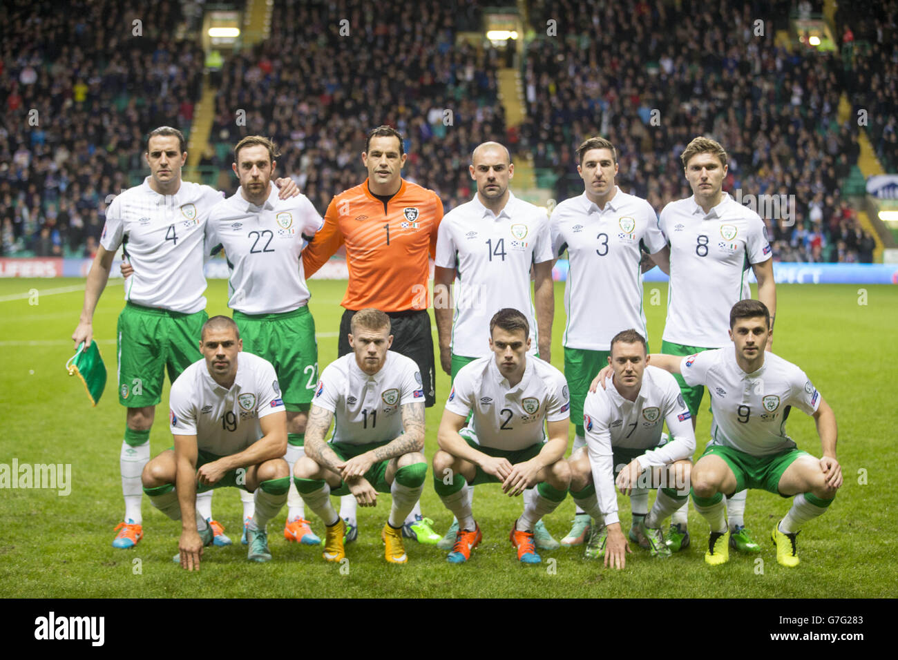 Irland Team-Line-up John O'Shea, Richaerd Keogh, David Forde, Darren ...