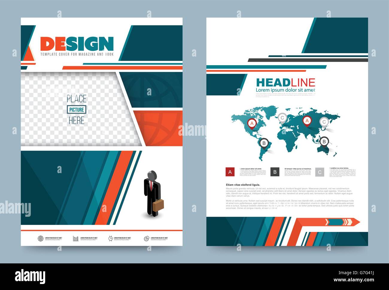 Template-Design für jährliche Bericht Flyer Broschüre Merkblatt ...