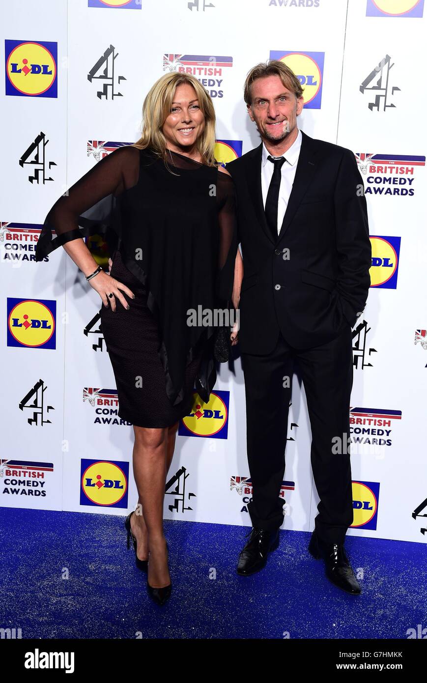 Carl Fogarty und seine Frau Michaela nahmen an den British Comedy ...