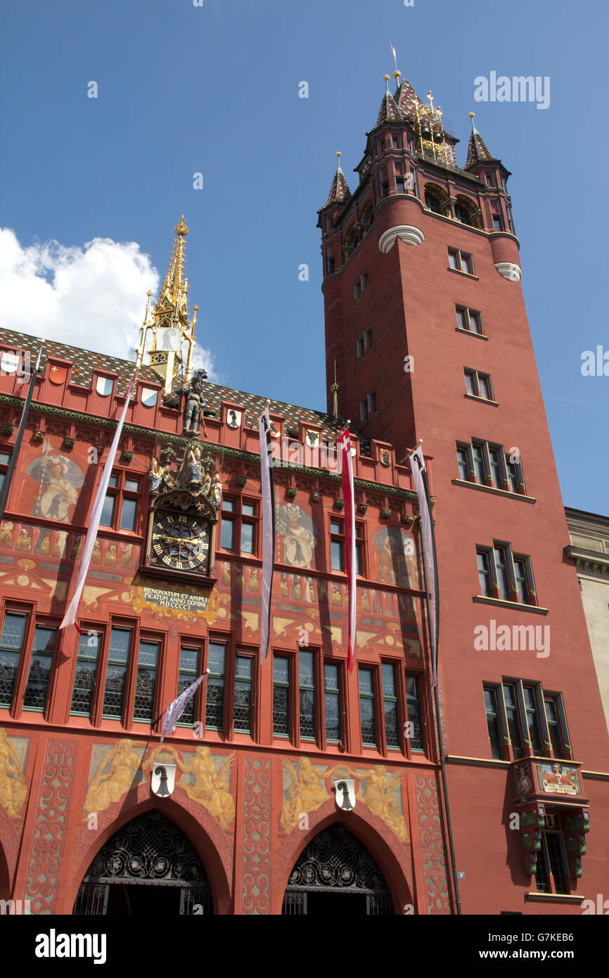 Die City Hall oder Rathaus, dem Sitz der Basler Regierung, ist ein ...