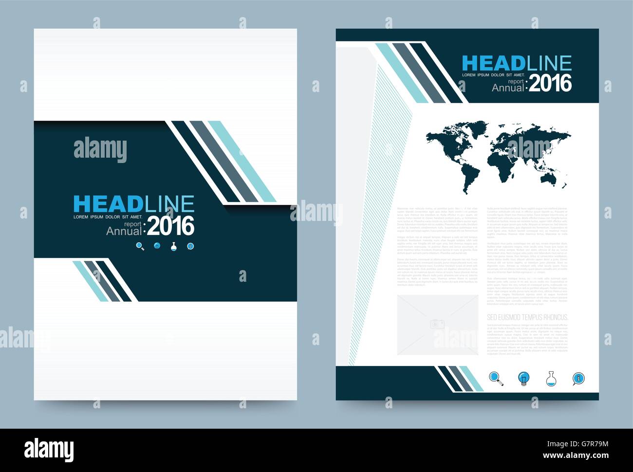 Template-Design für jährliche Bericht Flyer Broschüre Merkblatt ...
