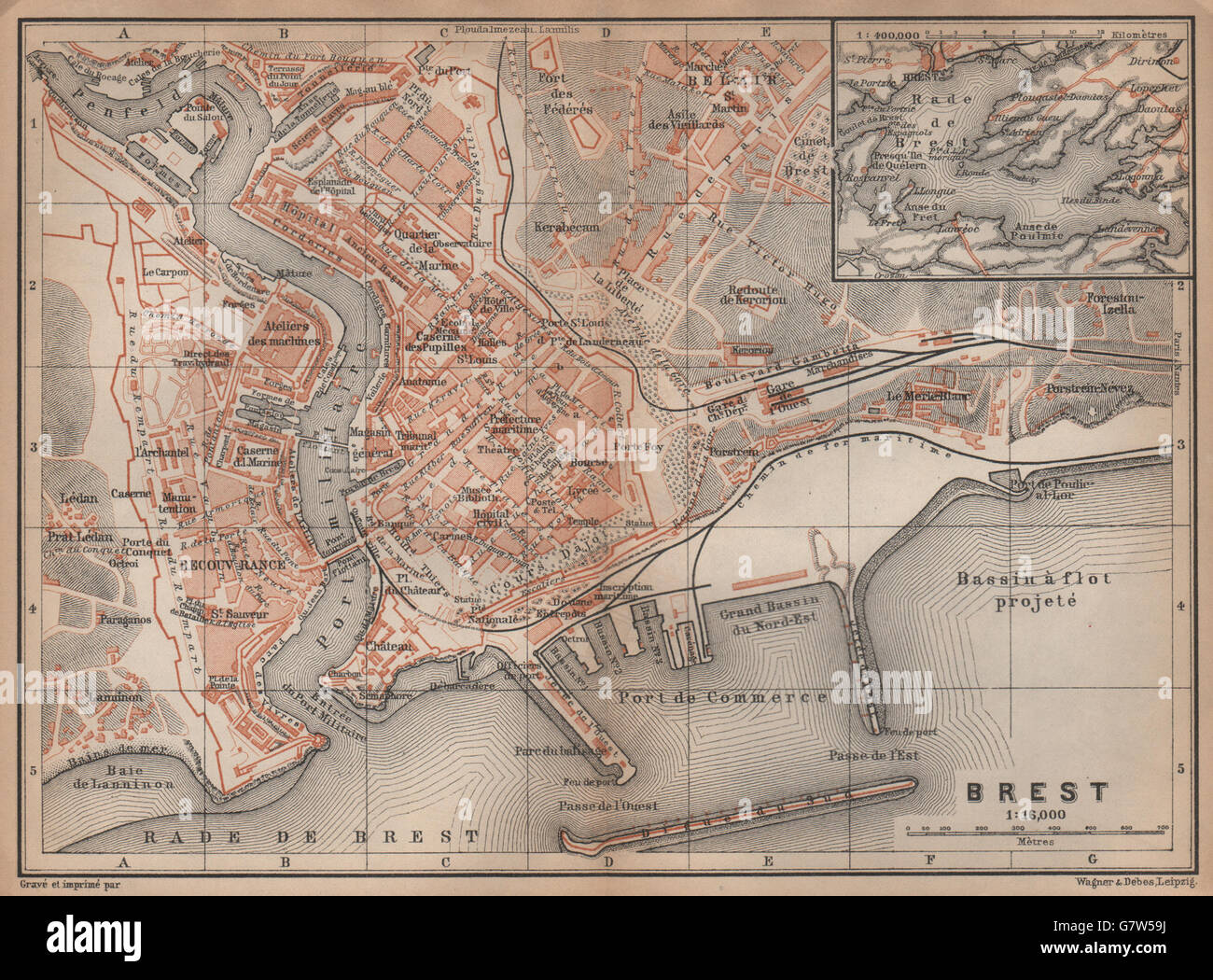 Map of brest france Stockfotos und -bilder Kaufen - Alamy
