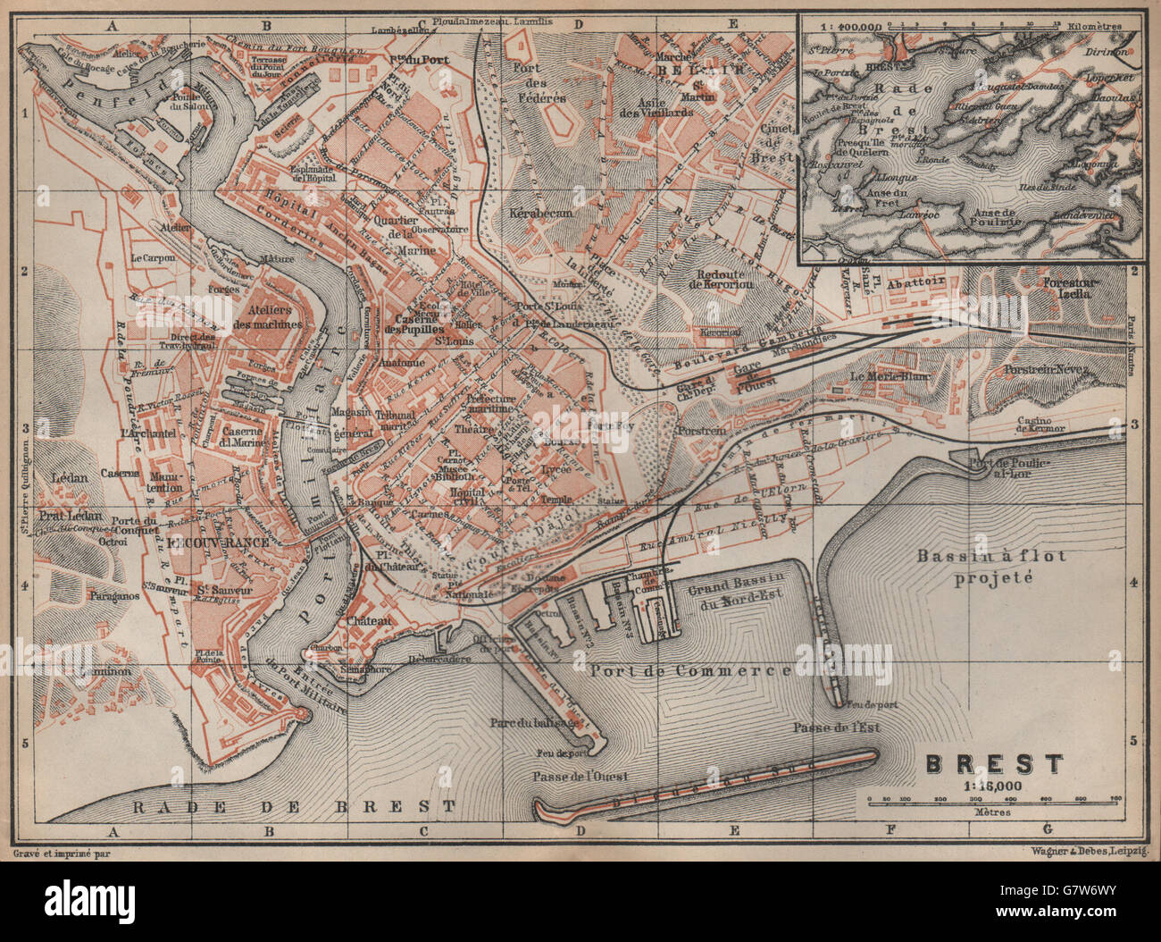 Map of brest france Stockfotos und -bilder Kaufen - Alamy