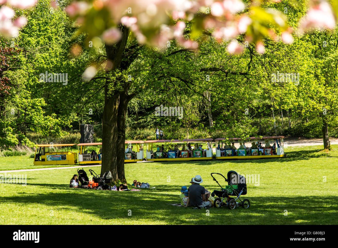 Der Grugapark in Essen, Deutschland, ein Stadtpark im Zentrum der Stadt ...