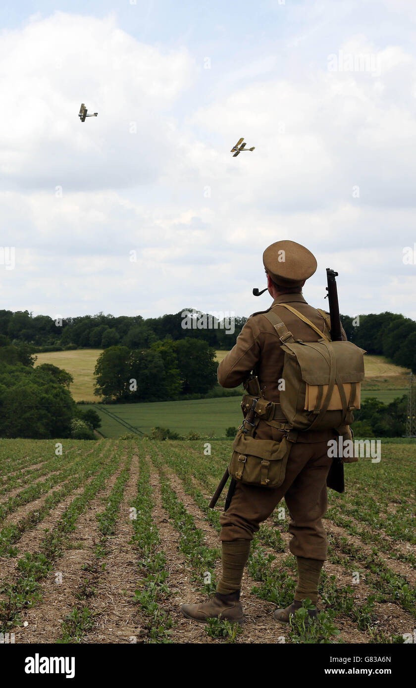 Robin Young, ein Re-enactor des Ersten Weltkriegs aus der Tenth Essex ...