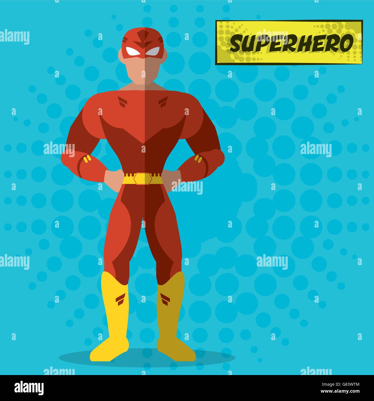 Superhelden-Symbol. Cartoon-Design. Vektorgrafik Stock-Vektorgrafik - Alamy