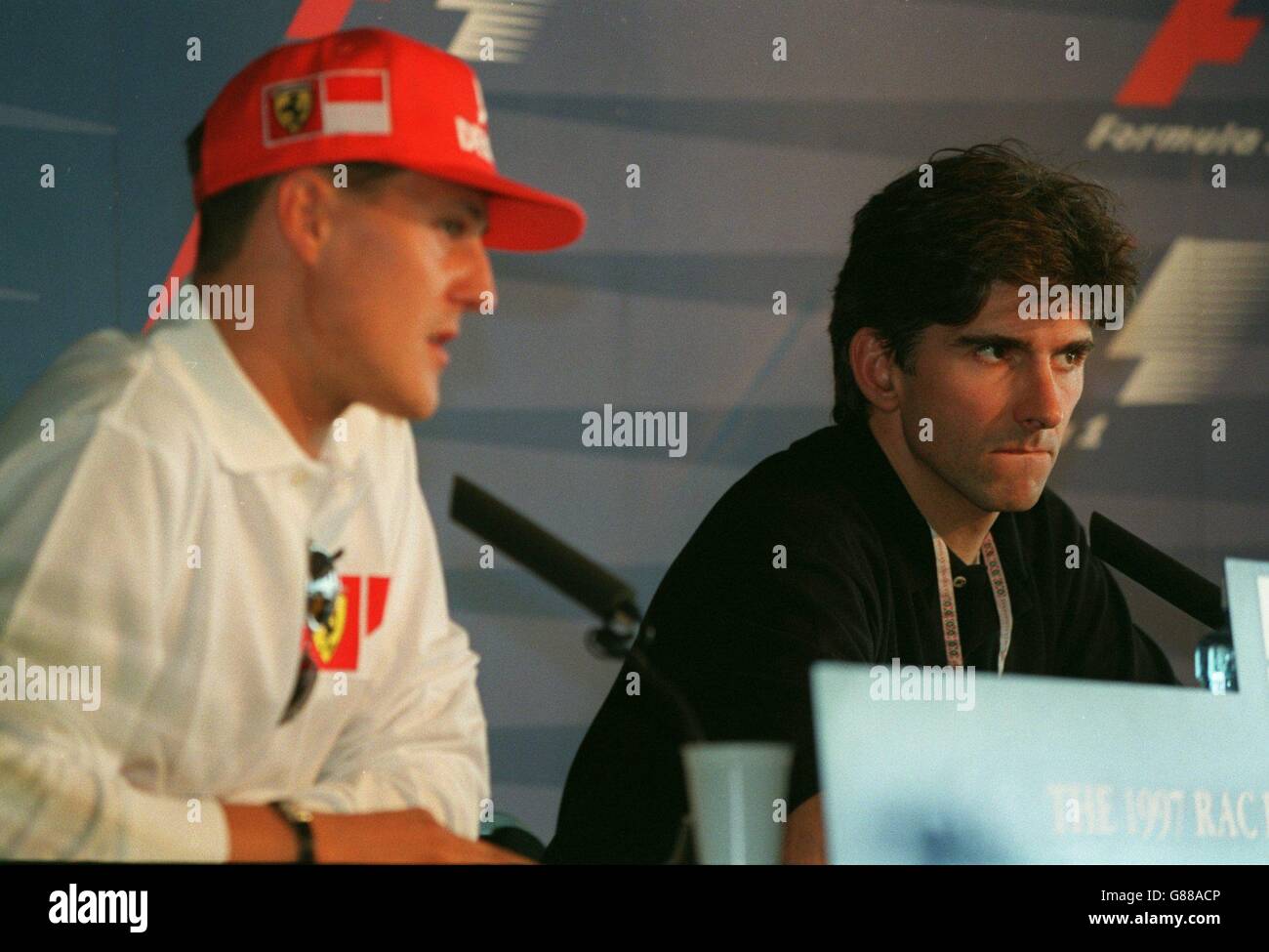 Michael schumacher damon hill -Fotos und -Bildmaterial in hoher Auflösung – Alamy