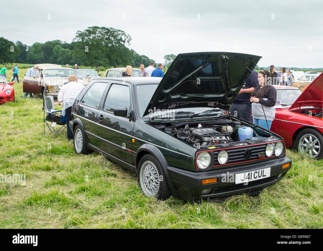 Berkeley Castle Oldtimer Show 2016 VW Golf GTi Mk1 Stockfotografie - Alamy