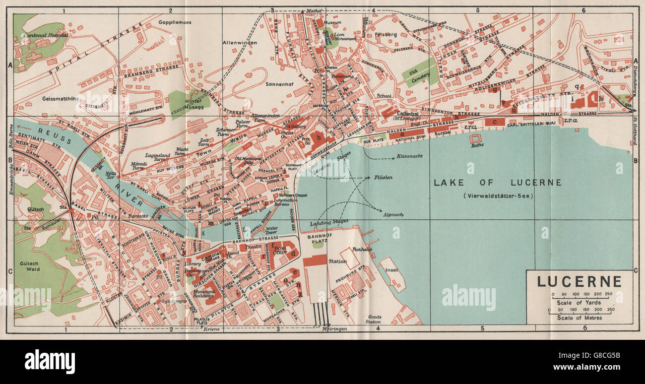 Luzern Map Stockfotos und -bilder Kaufen - Alamy