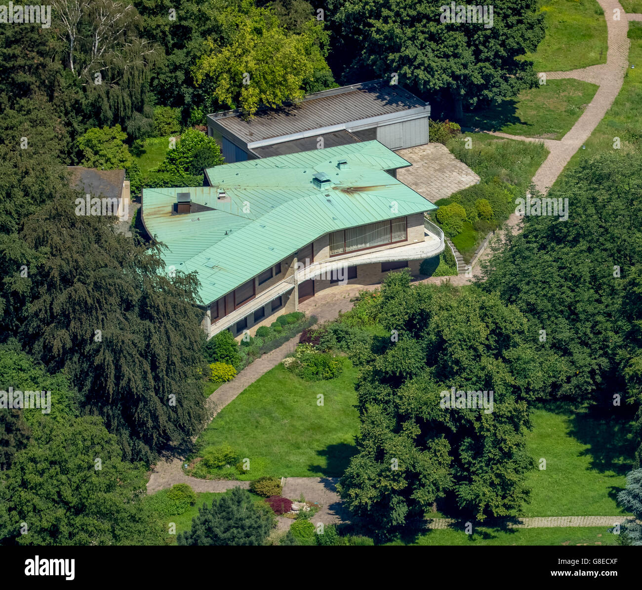 Luftbild, Beitz Villa, Berthold Beitz, Krupp-Erben, verstorbenen ...