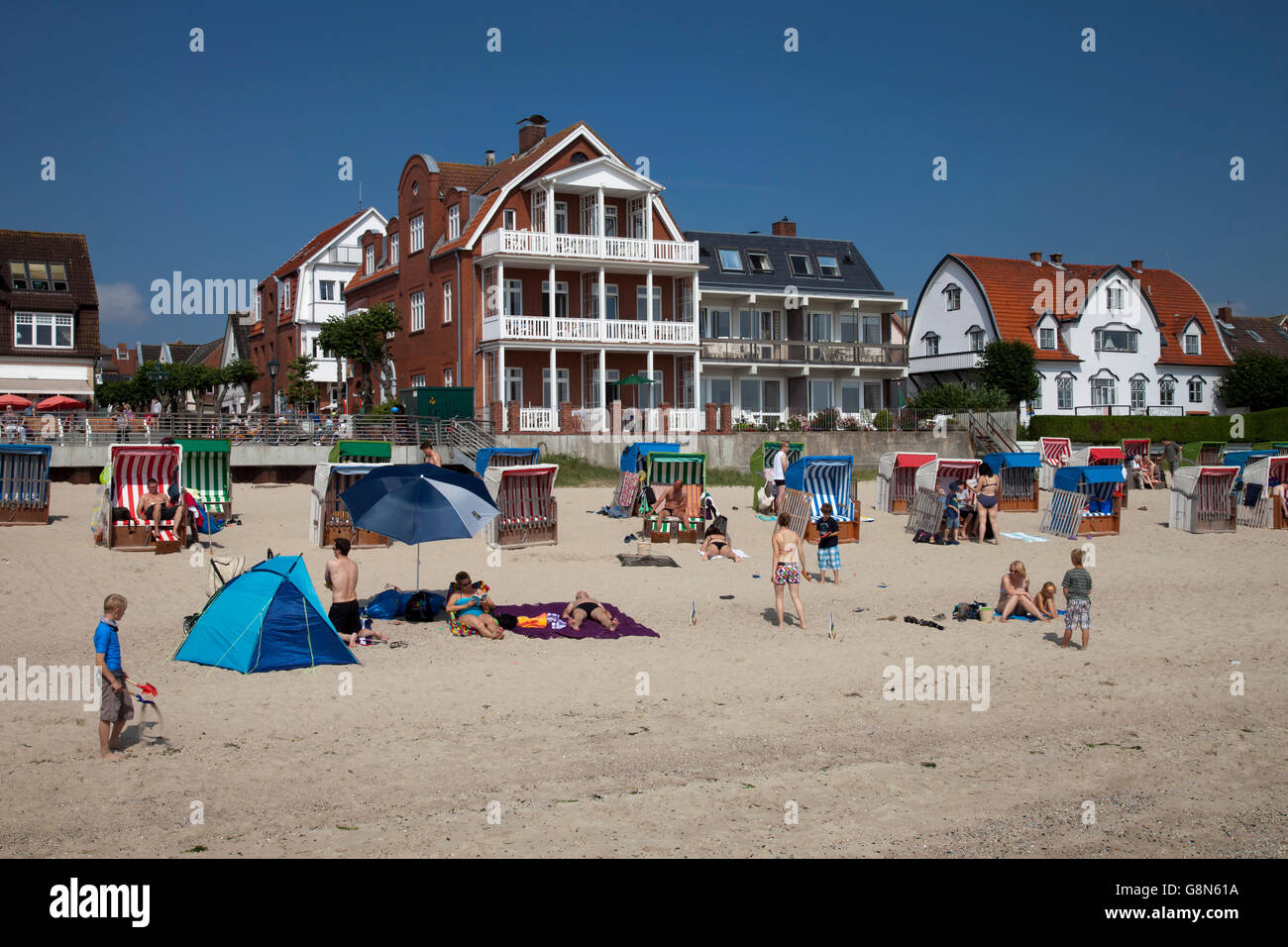 Strand, Wyk Auf Föhr, Insel Föhr, Nordsee, Nordfriesland, Schleswig ...