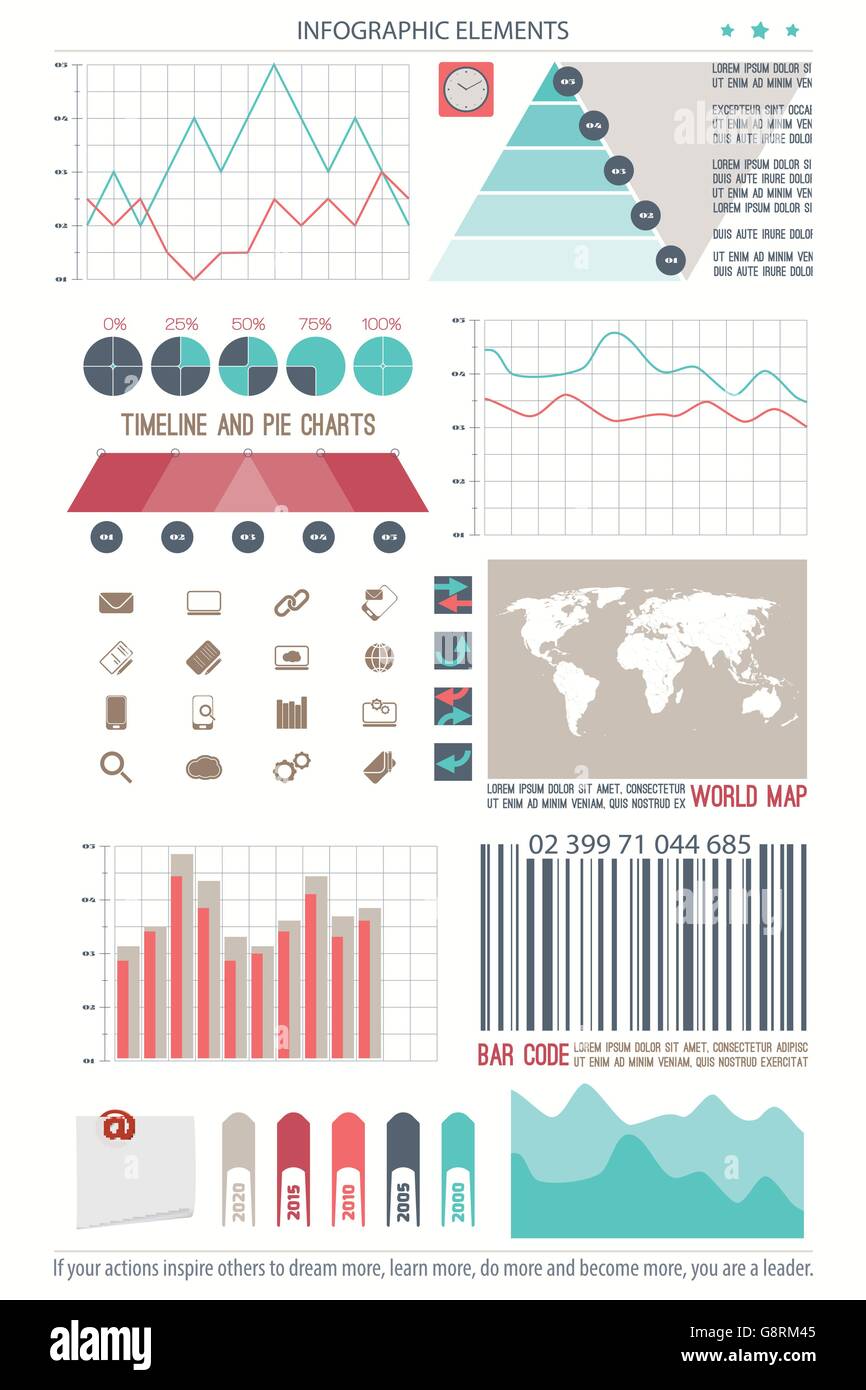 Infografik-Elemente, Web-Technologie-Symbole. Vektor Timeline Option ...