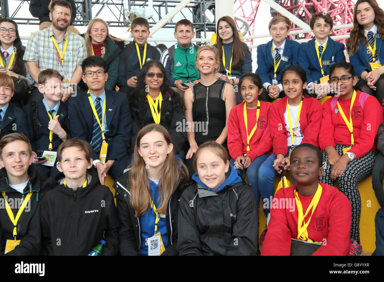 London, UK. 1. Juli 2016. Queen Elizabeth Olympic Park begrüßt ...