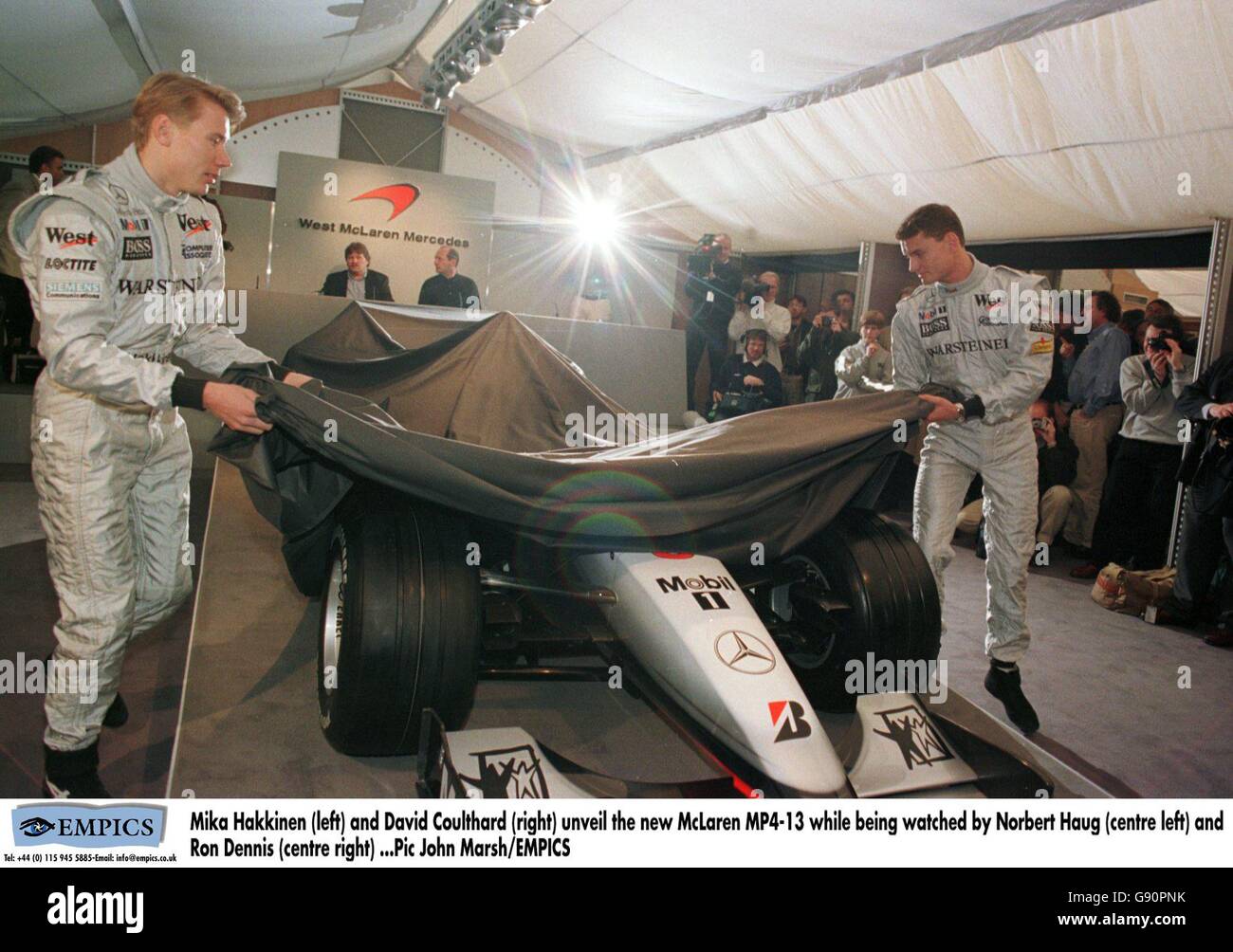 Norbert haug centre und ron dennis rechts -Fotos und -Bildmaterial in ...