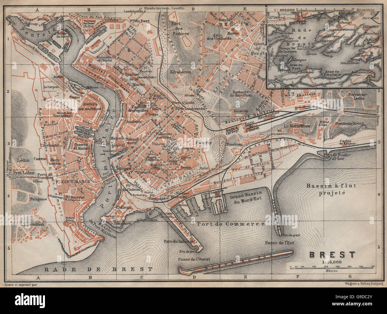 Map of brest france Stockfotos und -bilder Kaufen - Alamy