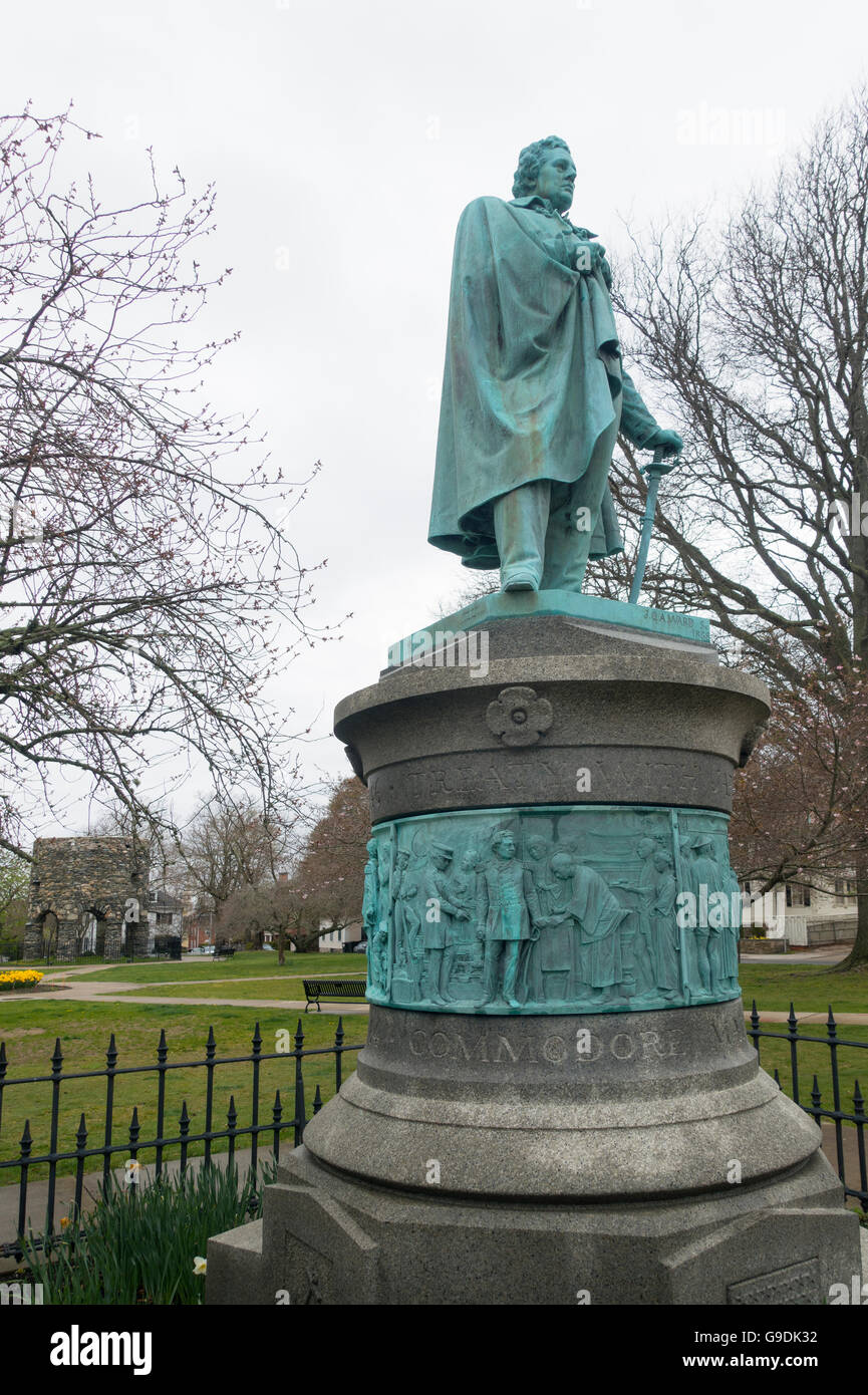 Commodore Matthew Perry Newport Rhode Island Stockfotografie - Alamy