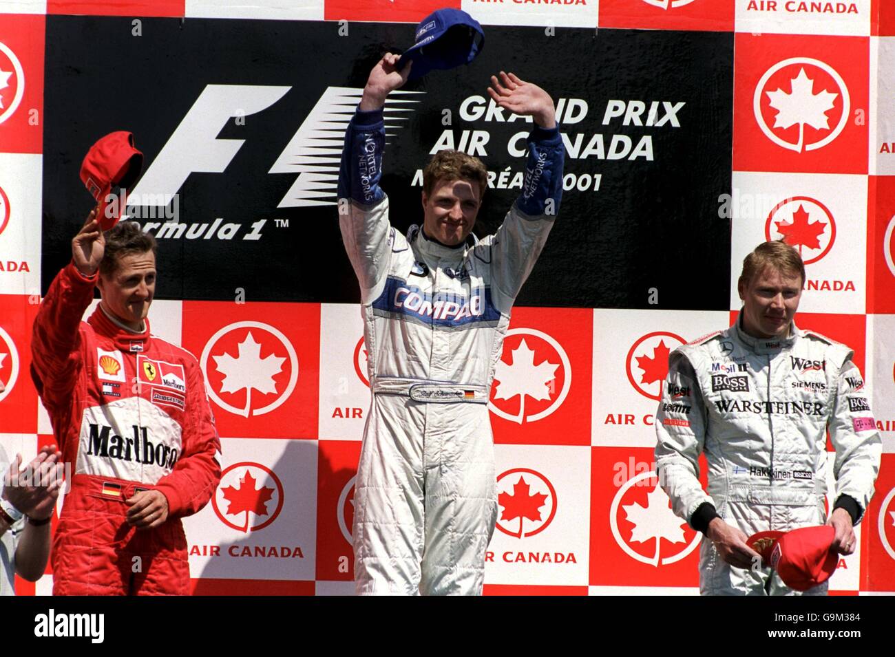 Bmw williams ralf schumacher mclarens mika hakkinen feiern auf dem ...