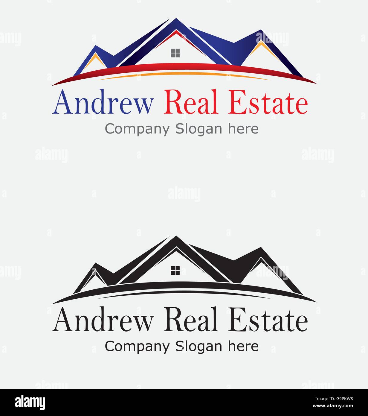 Real Estate Logos nach Hause Icons und Logos Abzeichen Stock ...