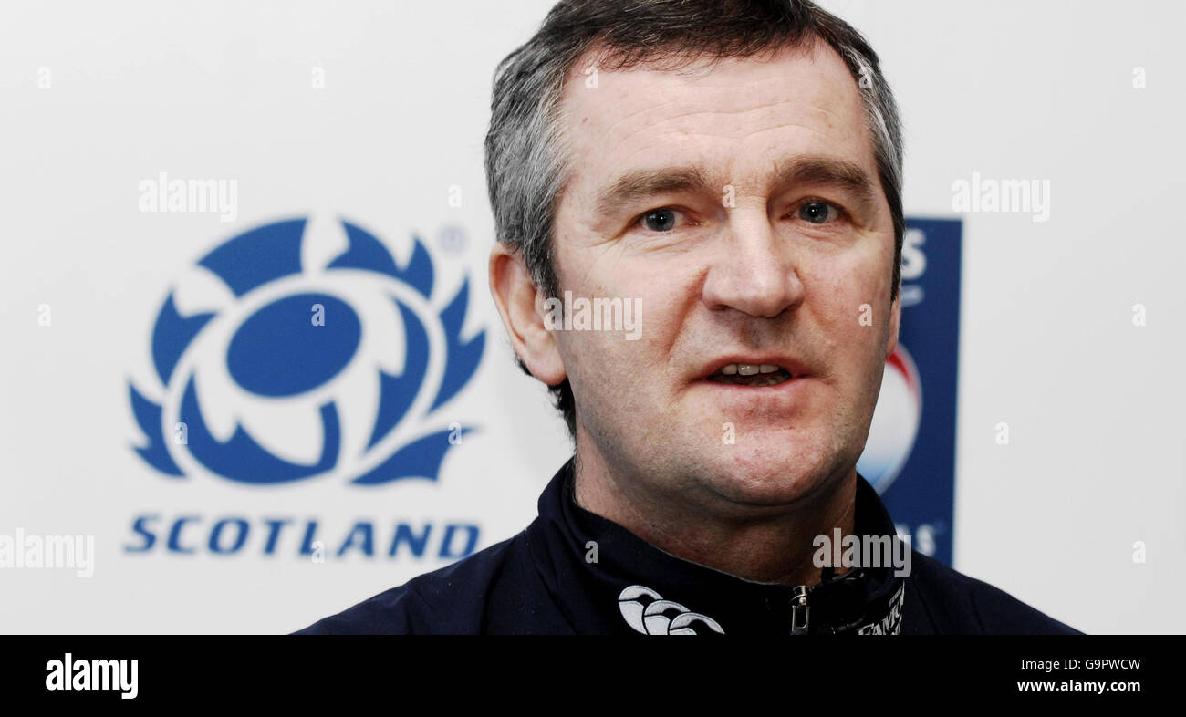 Schottland trainer frank hadden pressekonferenz murrayfield stadium ...
