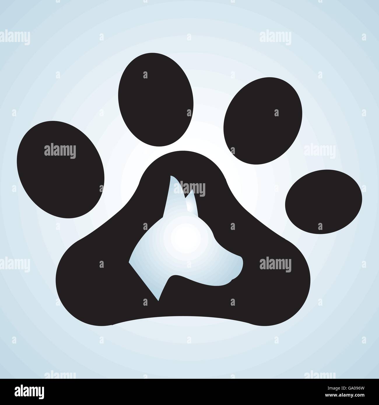 Pet-Shop-Design. Tier-Symbol. Pflegekonzept Stock-Vektorgrafik - Alamy