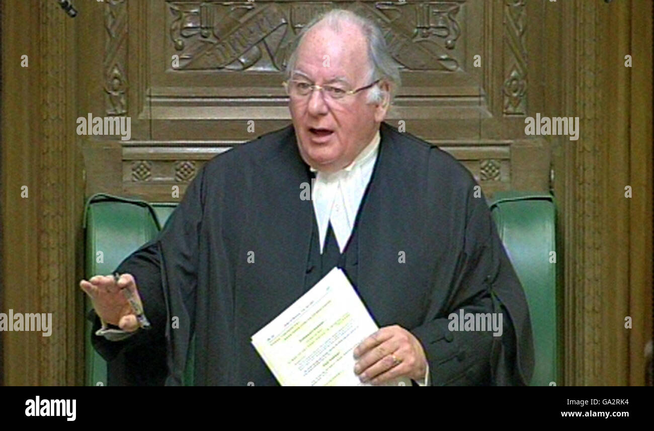 Sprecher michael martin premierminister fragt heute house commons ...