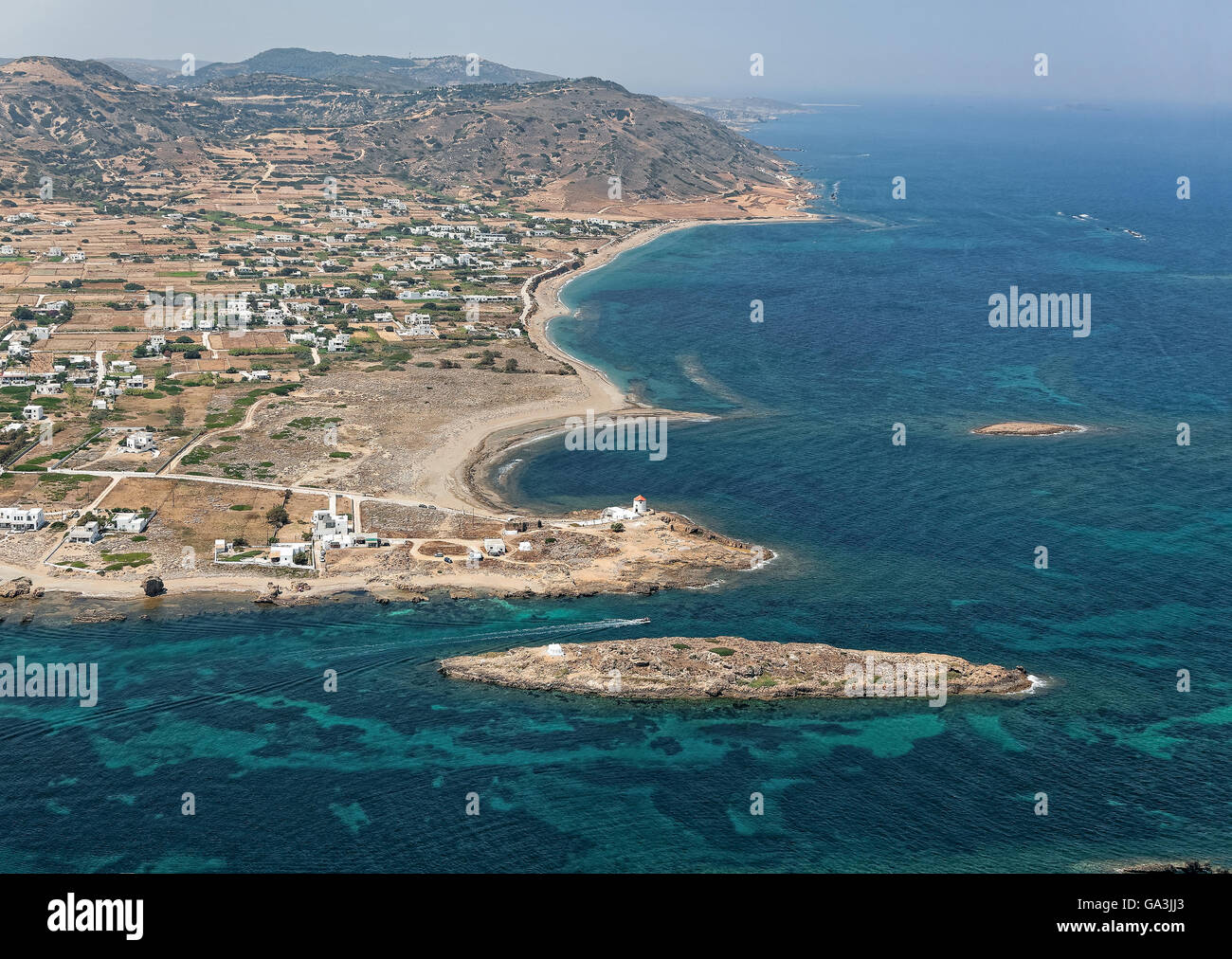 Luftbild von Gyrismata und östlichen Molos, Skyros, Skiros Insel ...