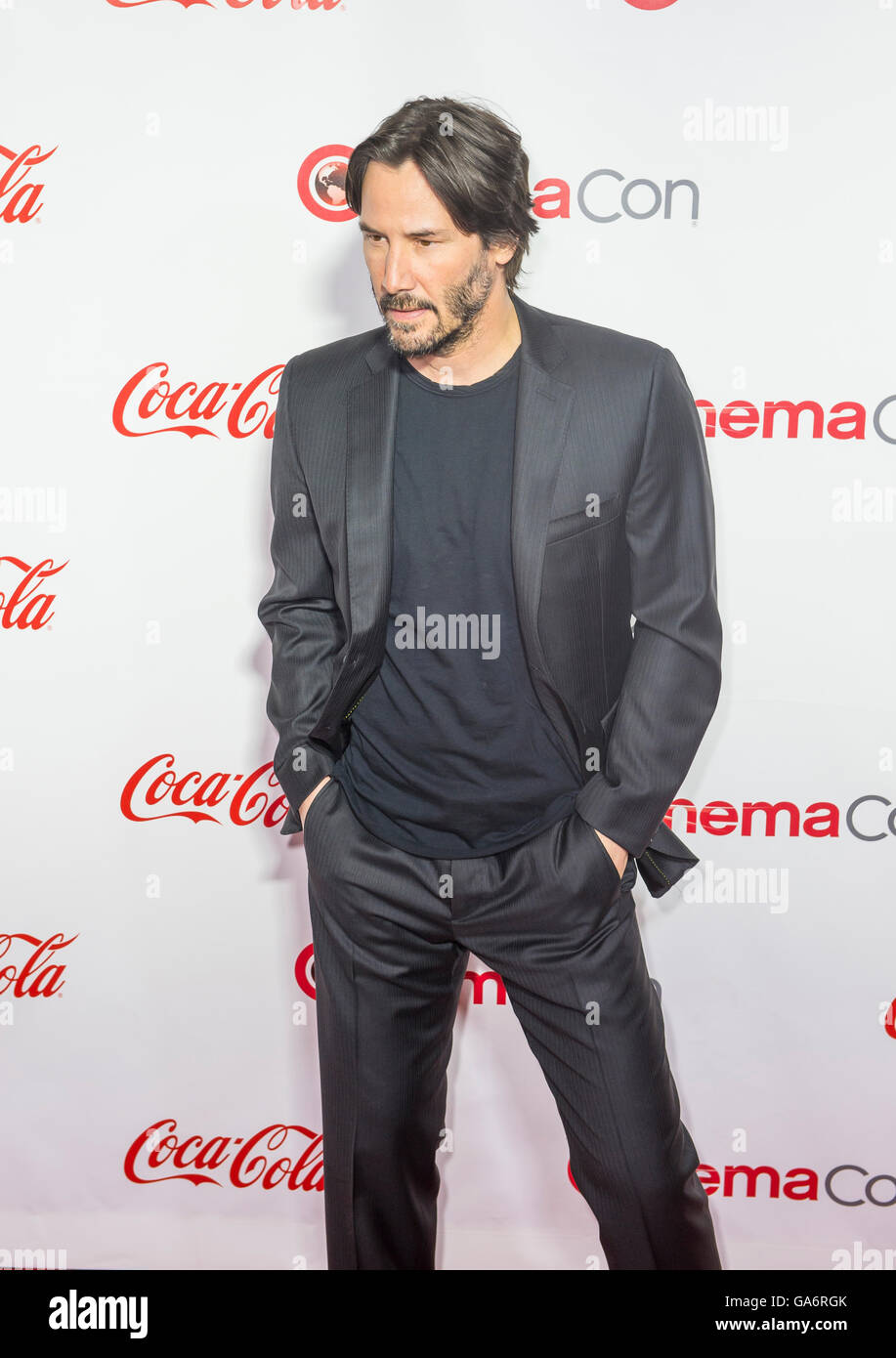 Schauspieler Keanu Reeves, den Vanguard Award, besucht den CinemaCon ...