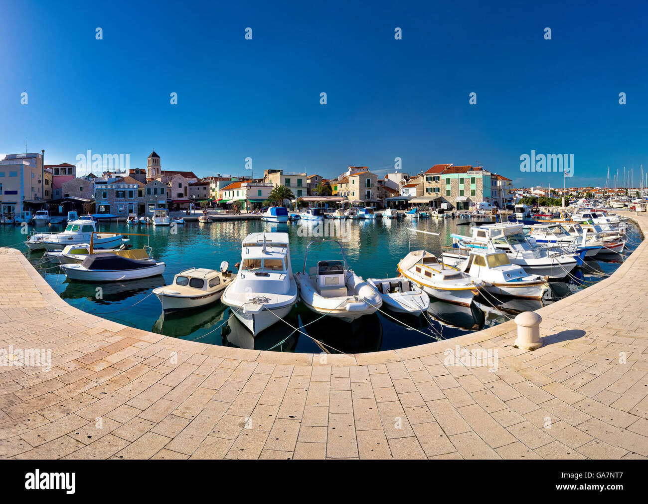Vodice Old Town Touristic Destination Stockfotos & Vodice Old Town ...