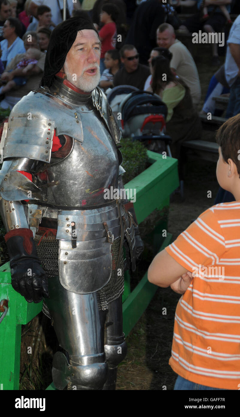 einer der Ritter im Turnier Runde sind das Renaissance-Festival in ...