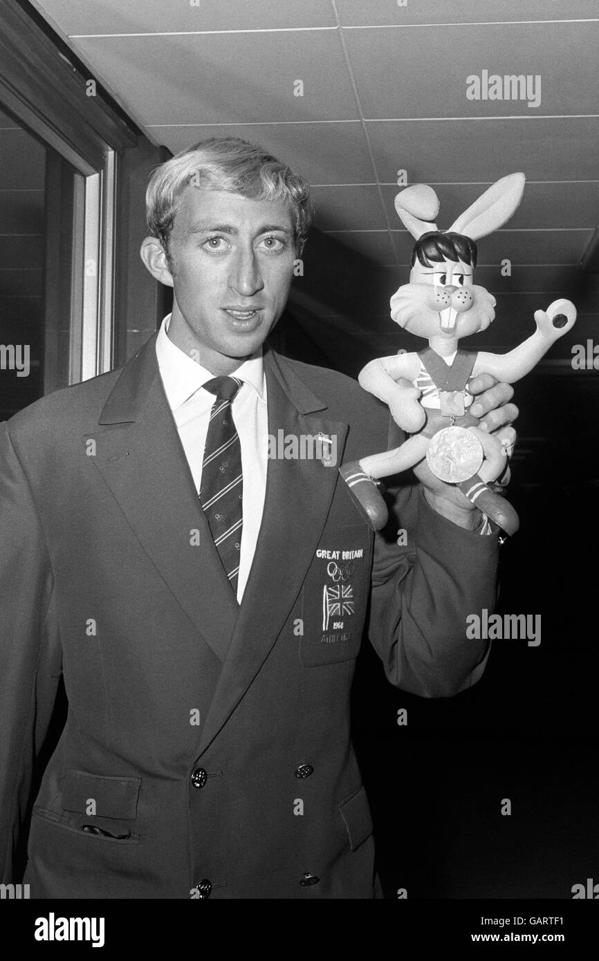 David Hemery, Gewinner der Goldmedaille bei den olympischen 400-Meter ...