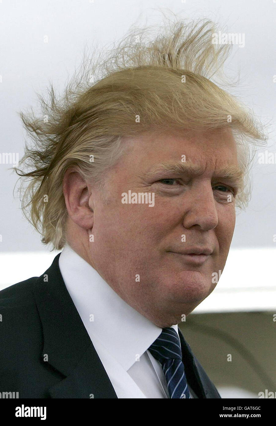 Tycoon Donald Trump im Haus in Tong auf der Isle of Lewis, wo seine ...