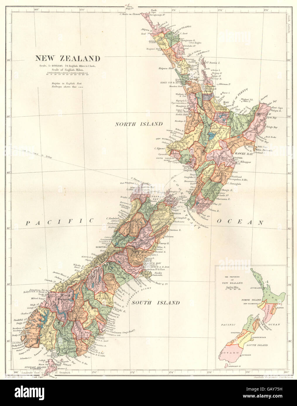 19th century map new zealand -Fotos und -Bildmaterial in hoher ...