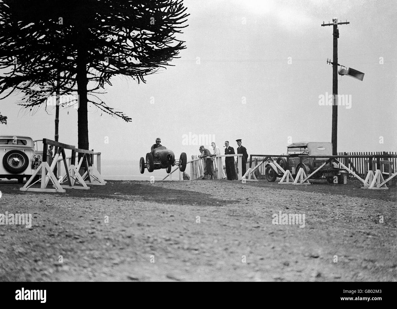 Gordon glegg in brooklands beim versuch eines testschanzenrekords ...