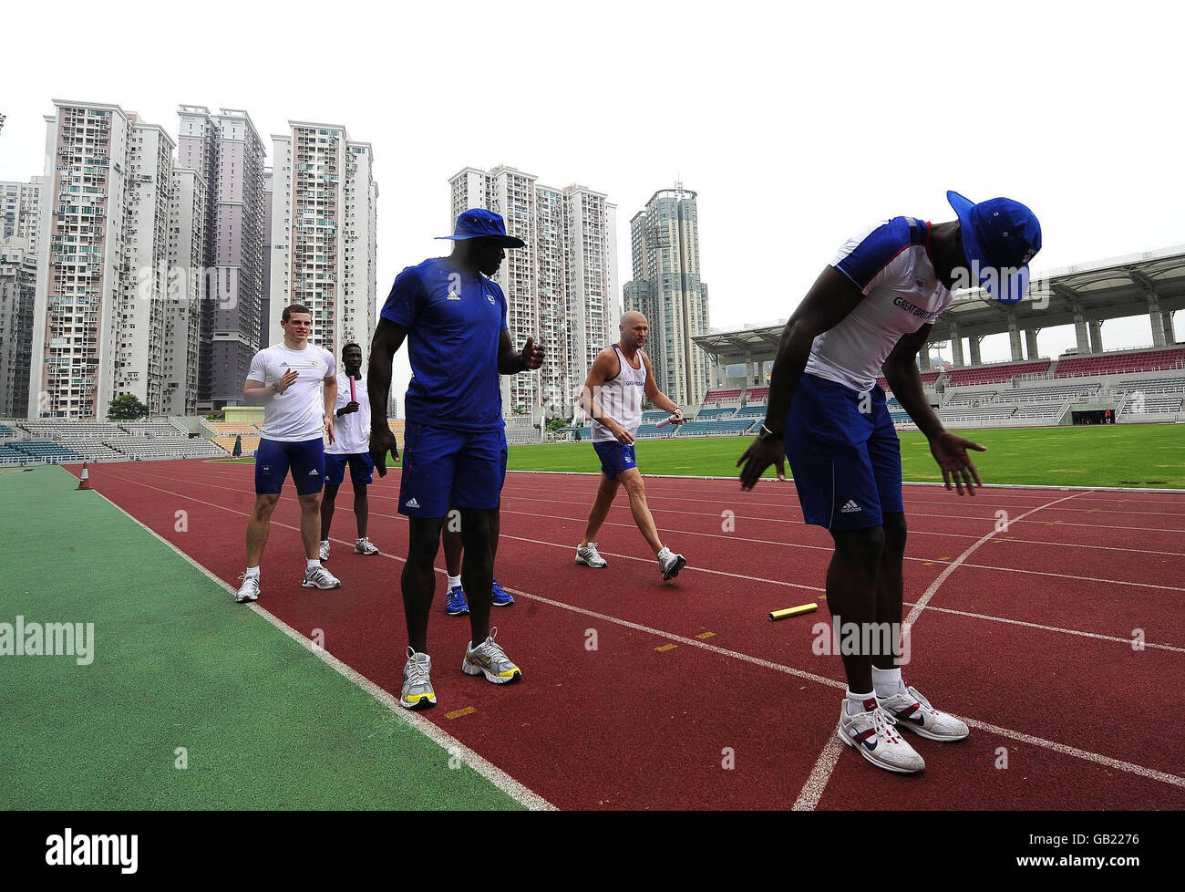 Die GB Olympic Team Sprinter Craig Pickering (links) und Tyrone Edgar ...