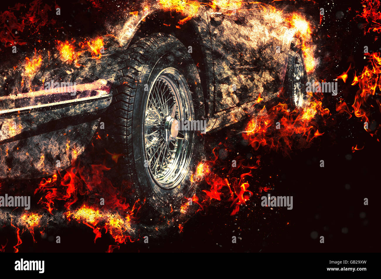 Hot rod mit flammen -Fotos und -Bildmaterial in hoher Auflösung – Alamy