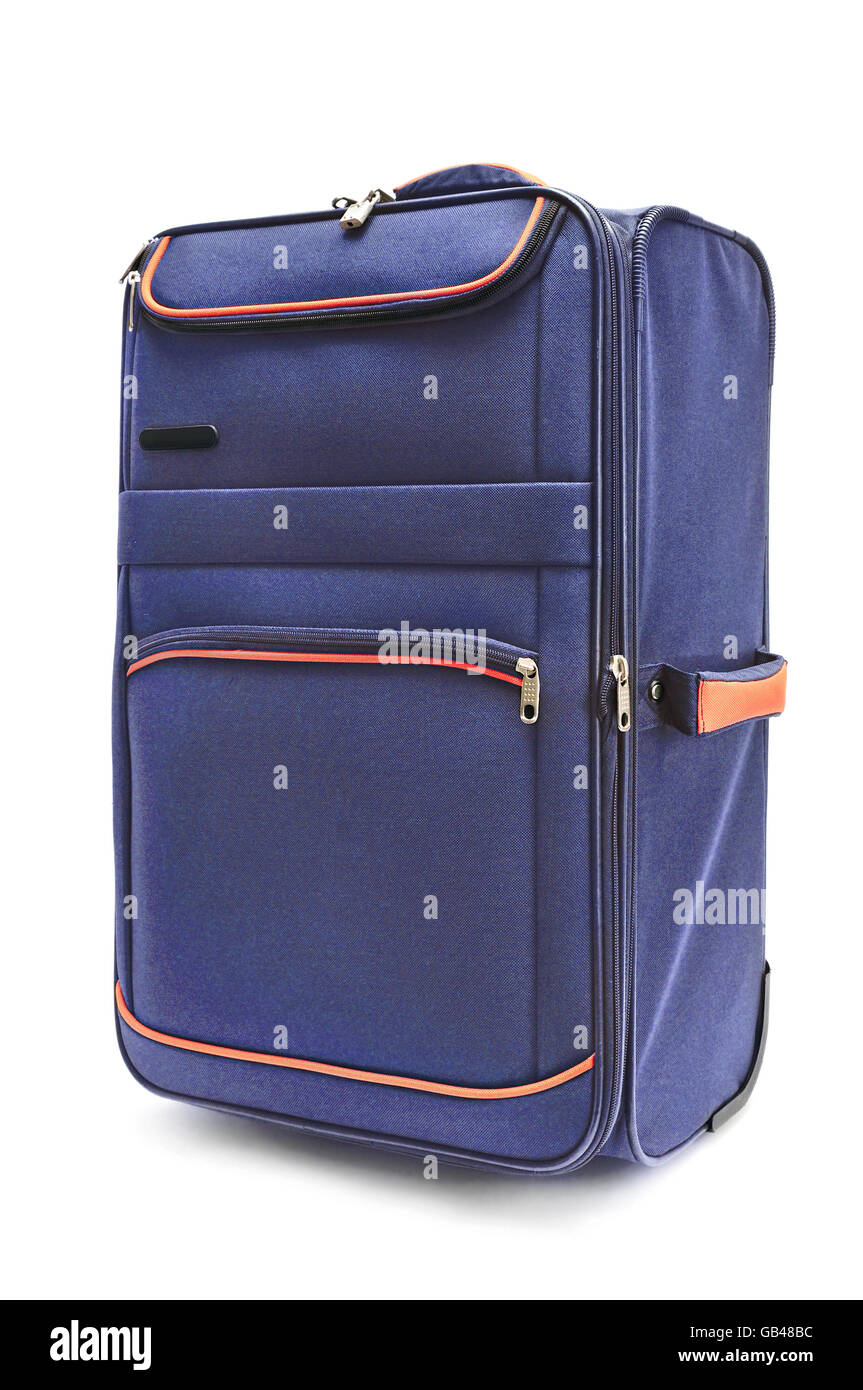 große Koffer isoliert auf weißem Hintergrund Stockfotografie - Alamy