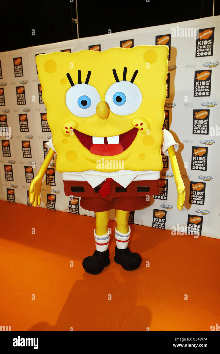 Spongebob schwammkopf kommt bei den nickelodeon kids choice awards 2008 ...