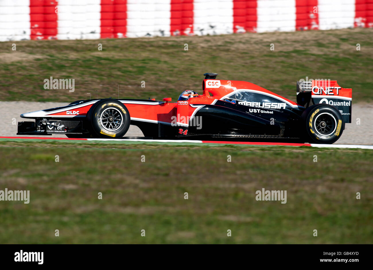 Timo Glock, Deutschland, in seinem Virgin Racing-Cosworth VR-02, Formel ...