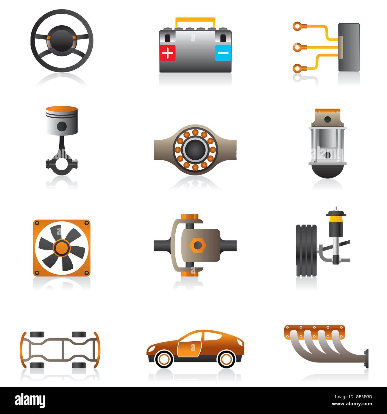 Partes de un motor Ausgeschnittene Stockfotos und -bilder - Alamy