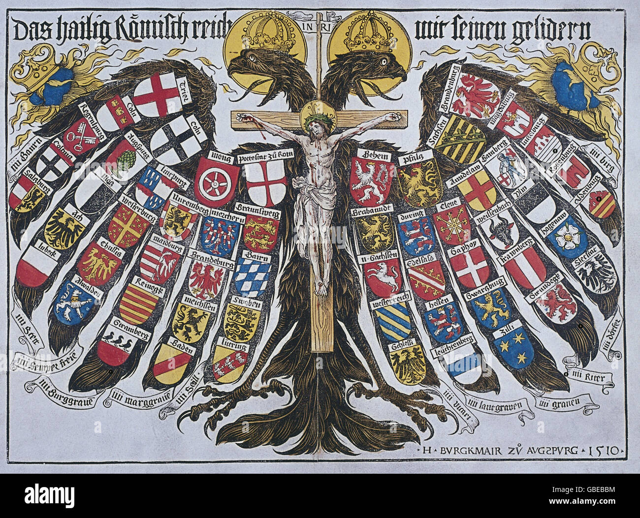 Heraldik, Wappen, Waffen, Heiliges Römisches Reich, Reichsadler mit dem ...
