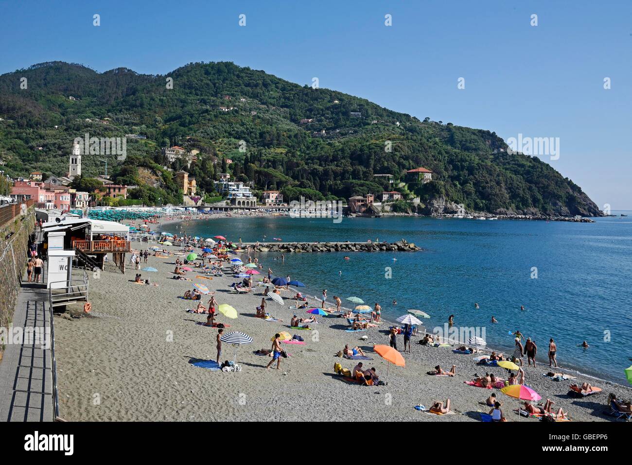 Strand, Levanto, Cinque Terre, La Spezia Provinz, Ligurien, Italien ...