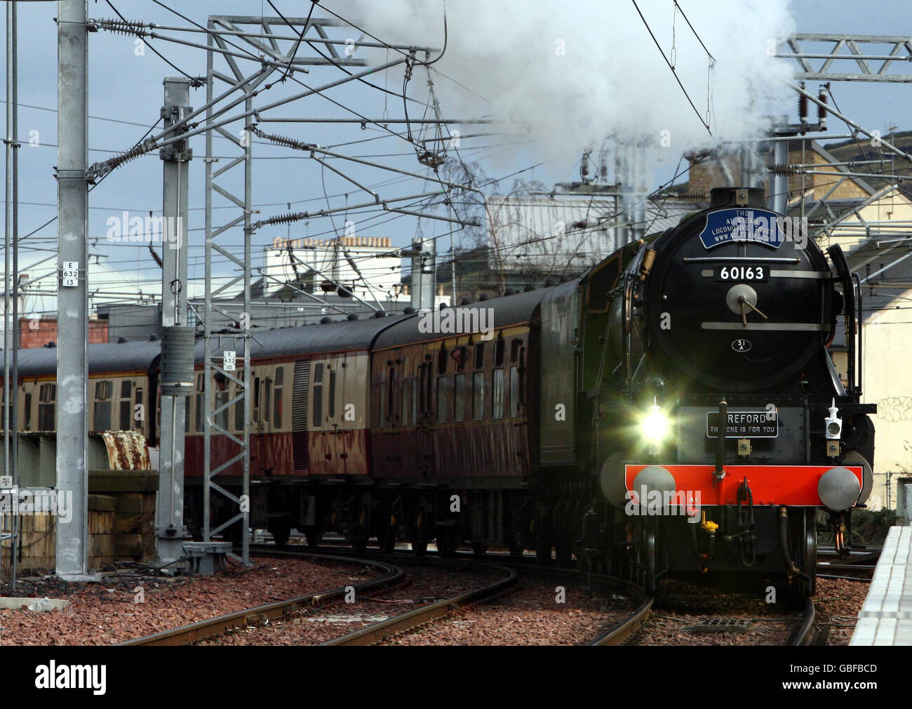 Der Dampfzug Tornado, betrieben von A1 Steam Locomotive Trust, nach ...
