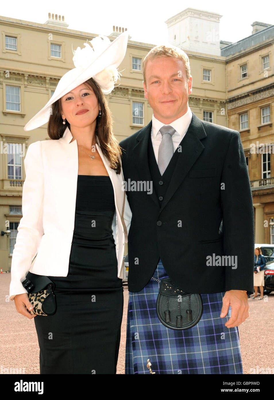 Der olympische Goldmedaillengewinnerin Chris Hoy und seine Freundin ...