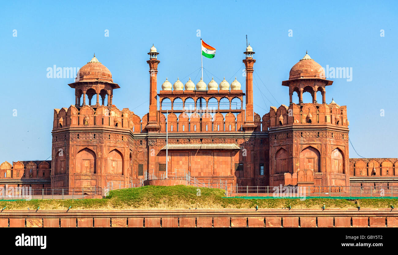 Das Rote Fort Lal Qila Von Delhi Stockfotos und -bilder Kaufen - Alamy