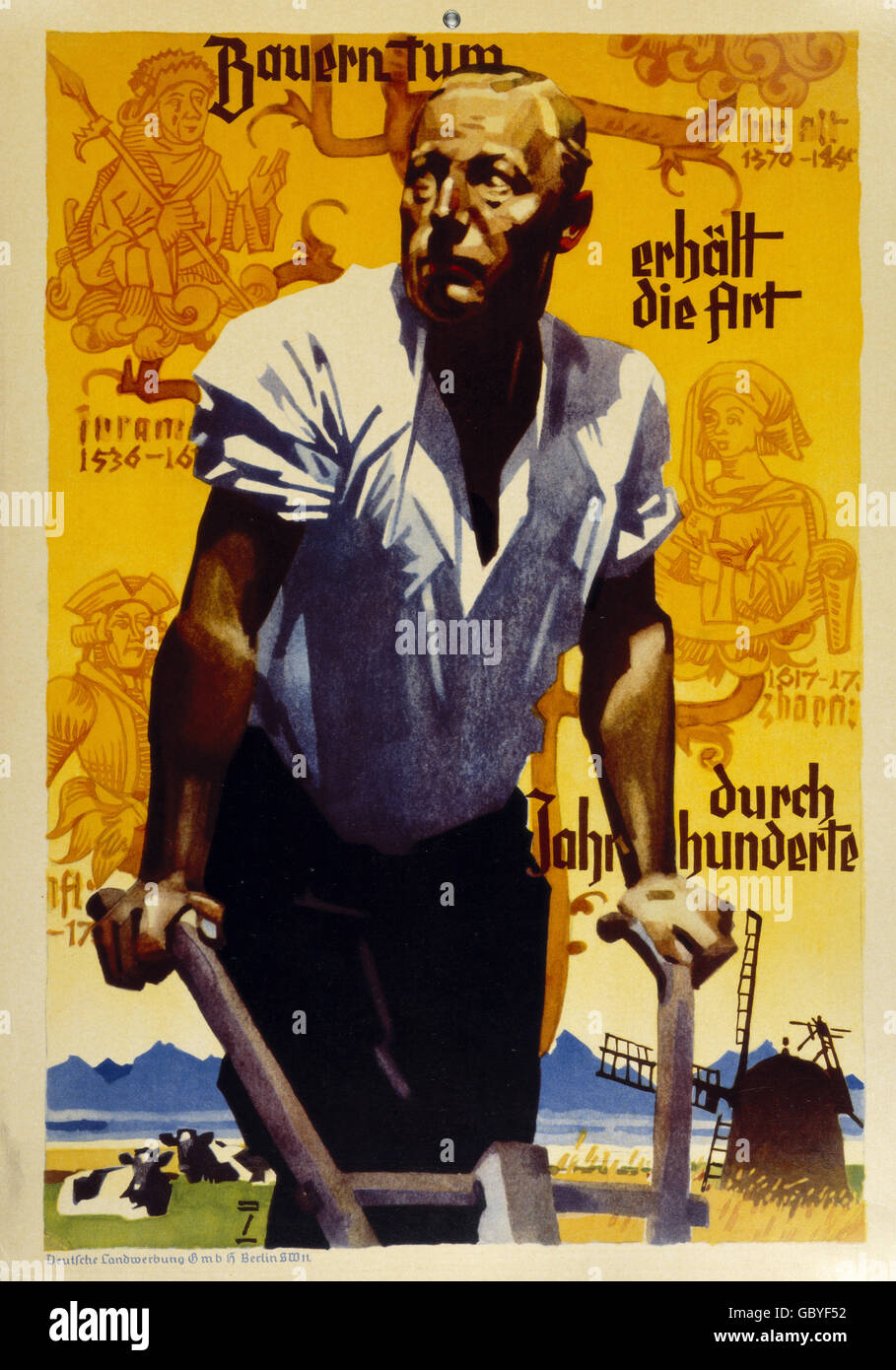 Nationalsozialismus, Propaganda, Plakat 'Bauerntum erhaelt die Art ...